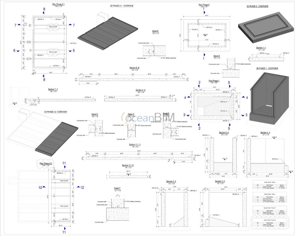 Pourmap Drawing – A Detailed Plan for Pouring Concrete Work | oceanBIM
