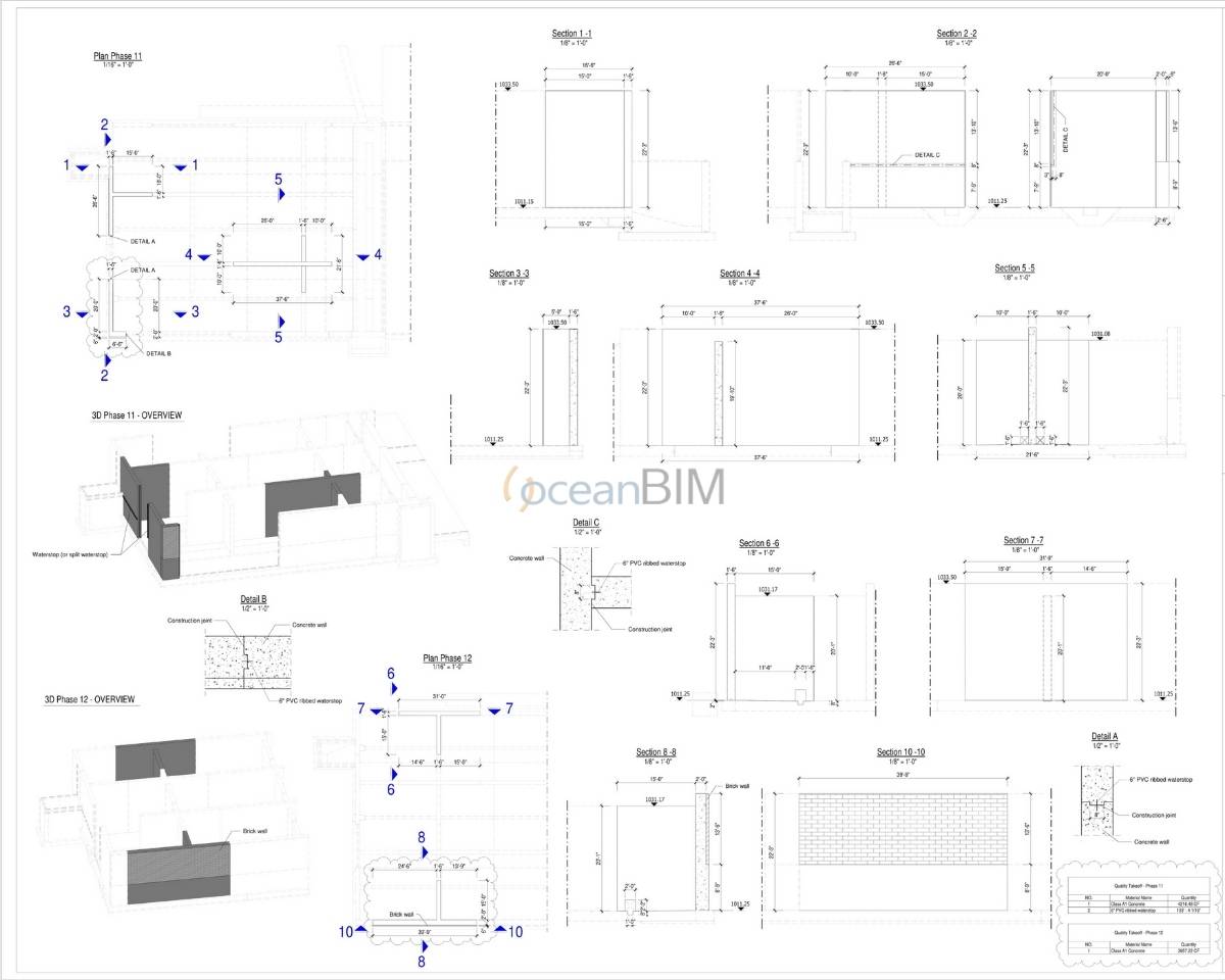 Pourmap Drawing – A Detailed Plan for Pouring Concrete Work | oceanBIM